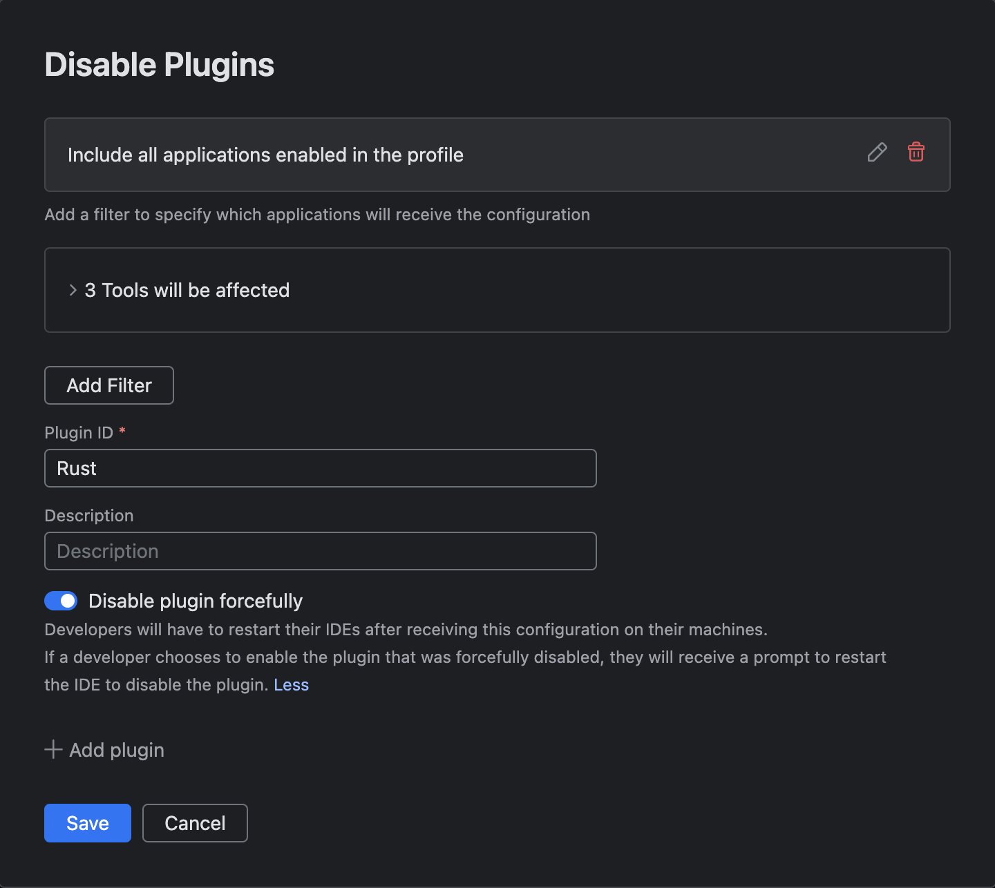 Manage available plugins | IDE Services Documentation