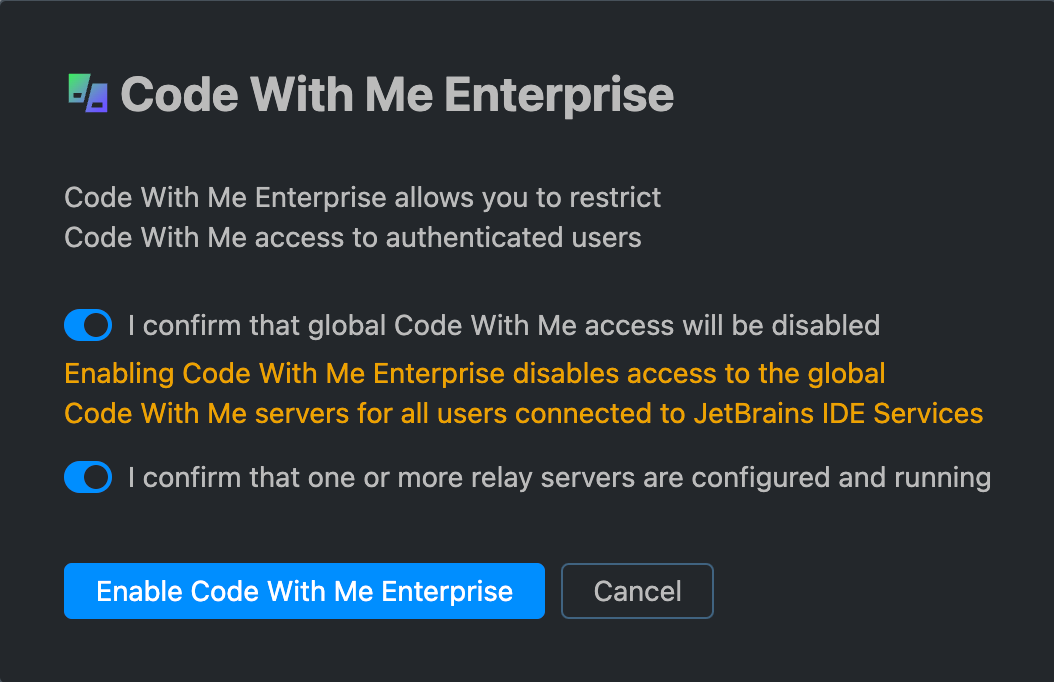 Manage Code With Me Enterprise | IDE Services Documentation Manage Code With Me Enterprise | IDE Services Documentation