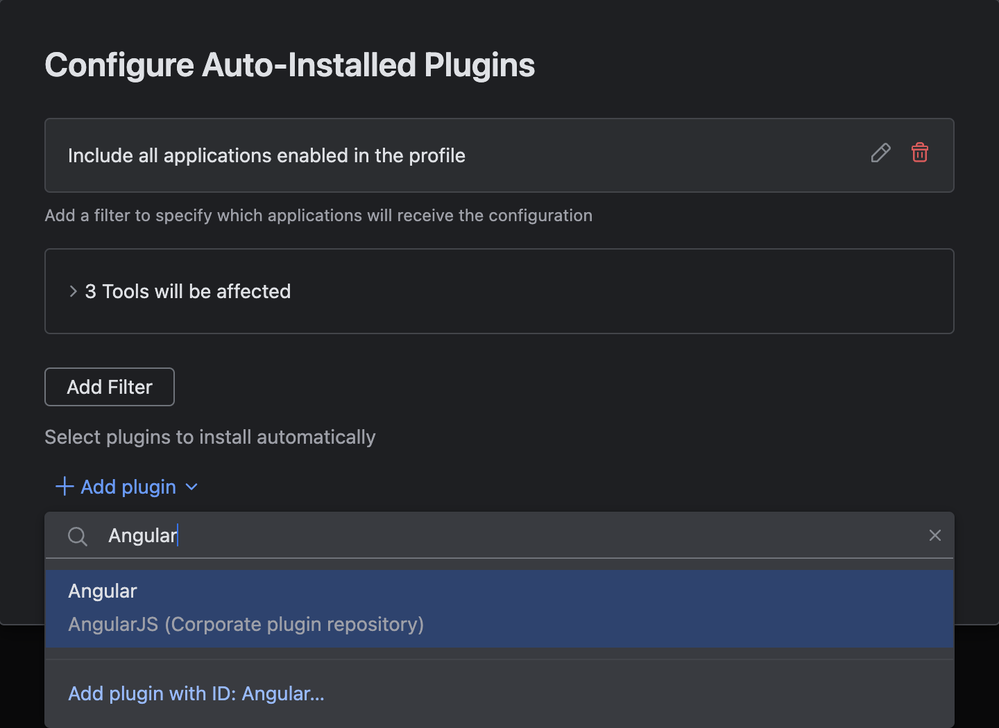 Manage available plugins | IDE Services Documentation