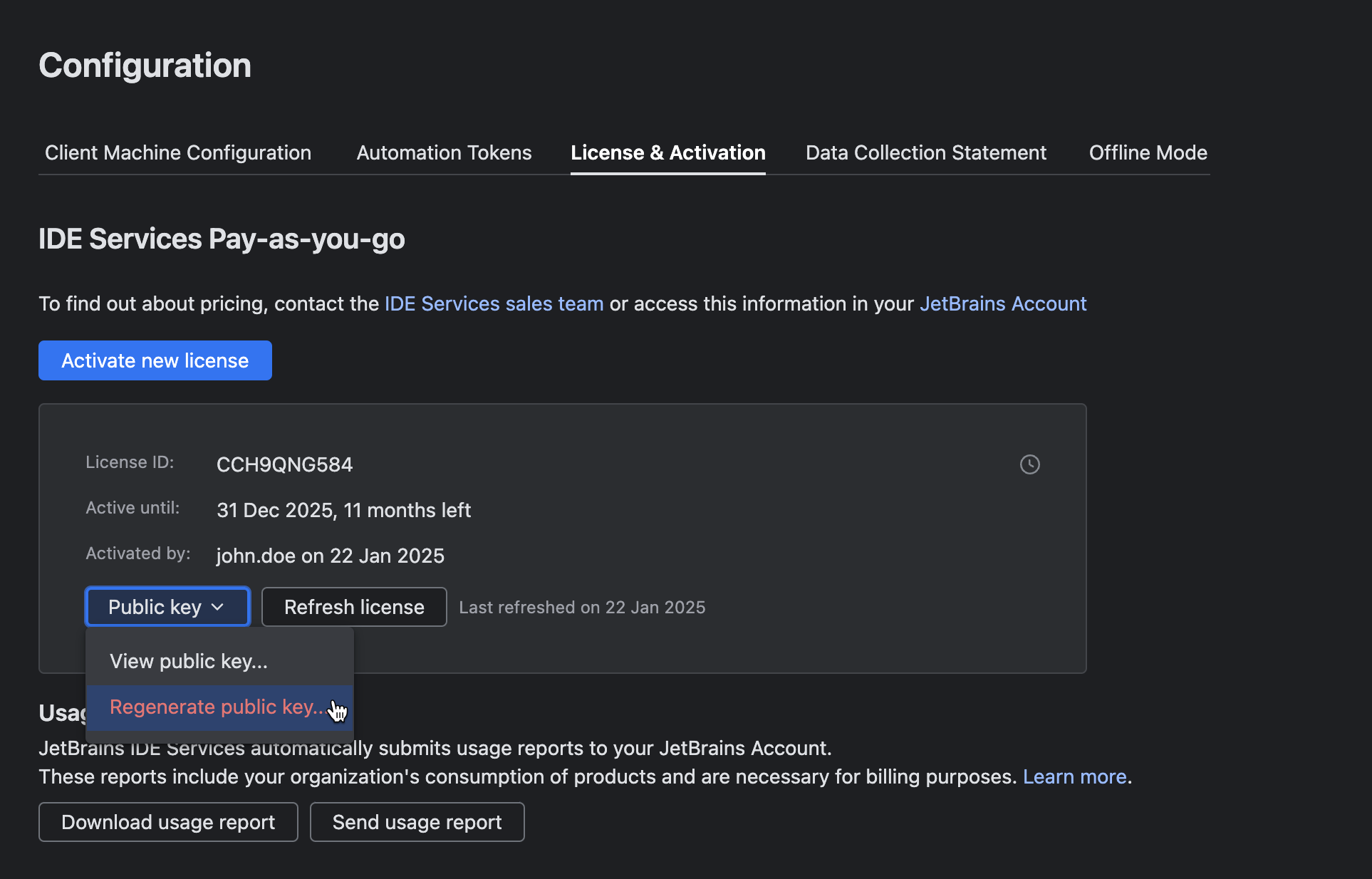 Activate IDE Services | IDE Services Documentation