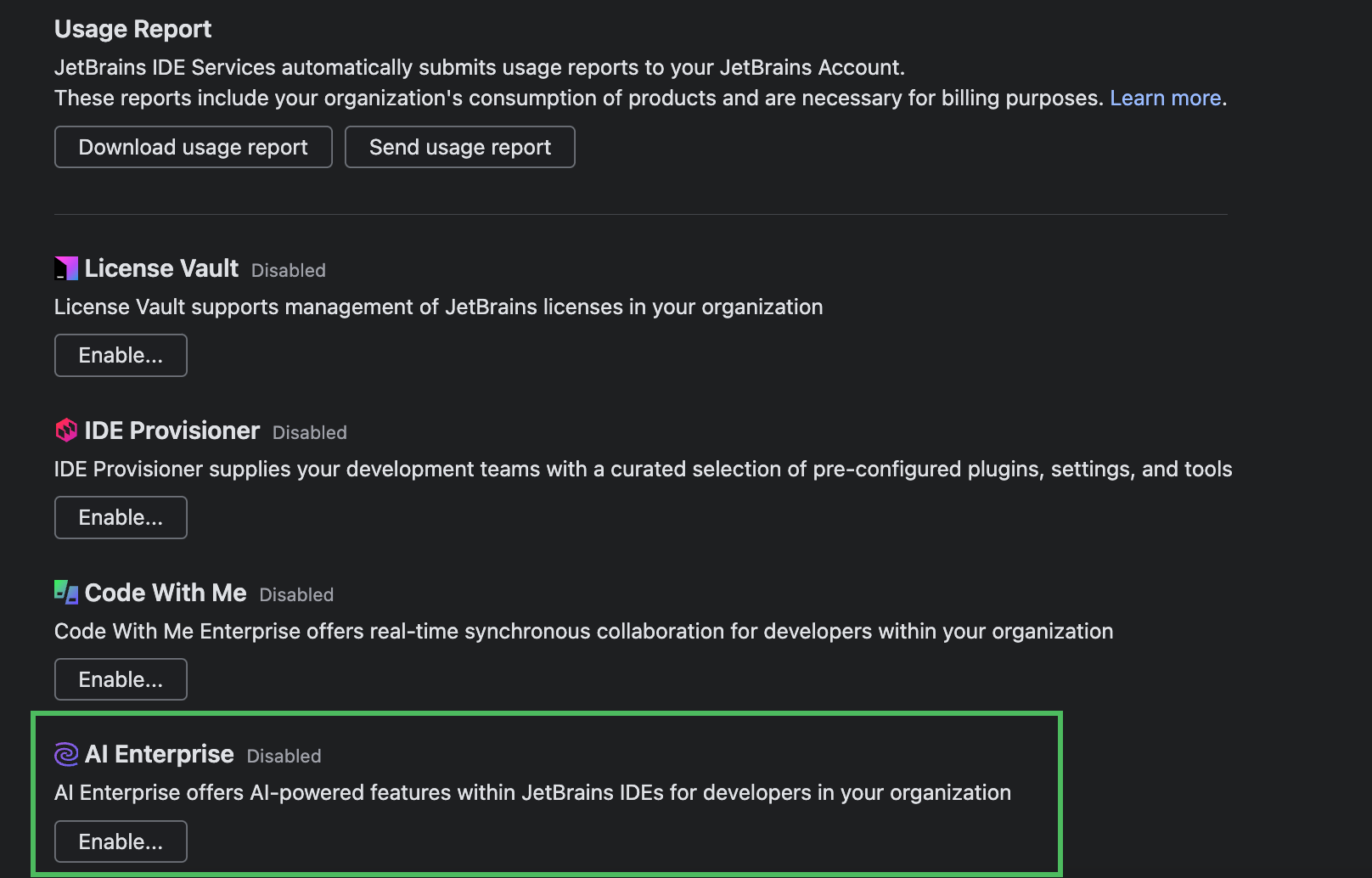 Manage AI Enterprise | IDE Services Documentation