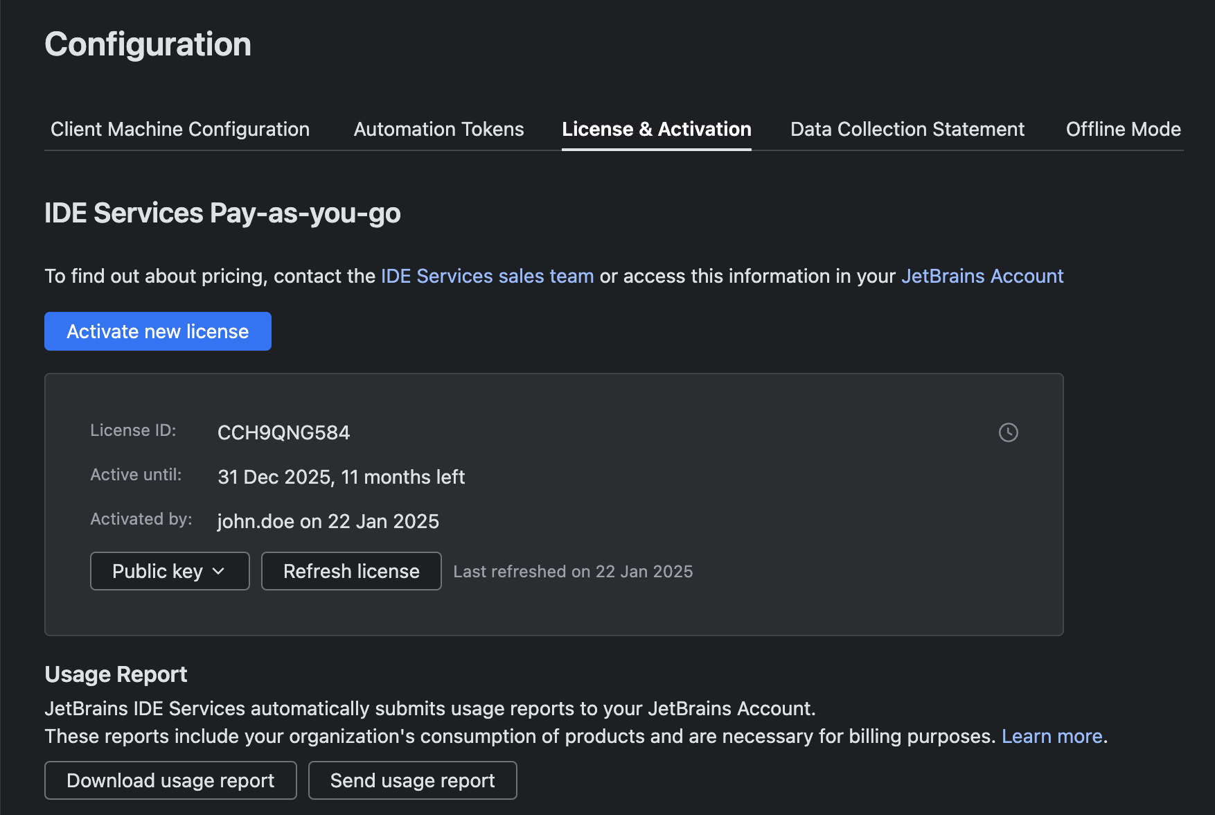 Activate IDE Services | IDE Services Documentation