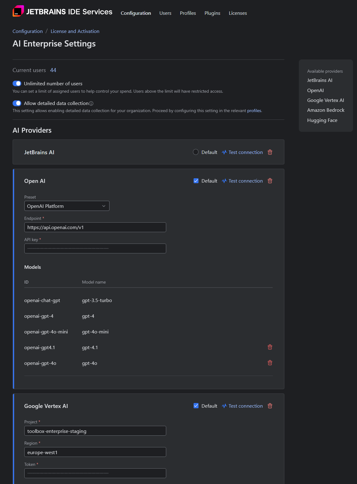 Manage AI Enterprise | IDE Services Documentation