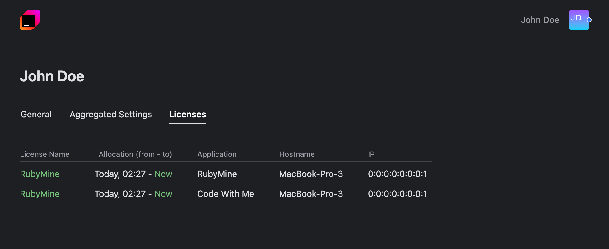 User Guide: View allocated IDE licenses | IDE Services Documentation