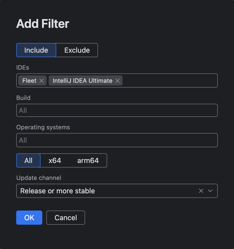 利用可能なアプリケーションを構成する | IDE Services ドキュメント
