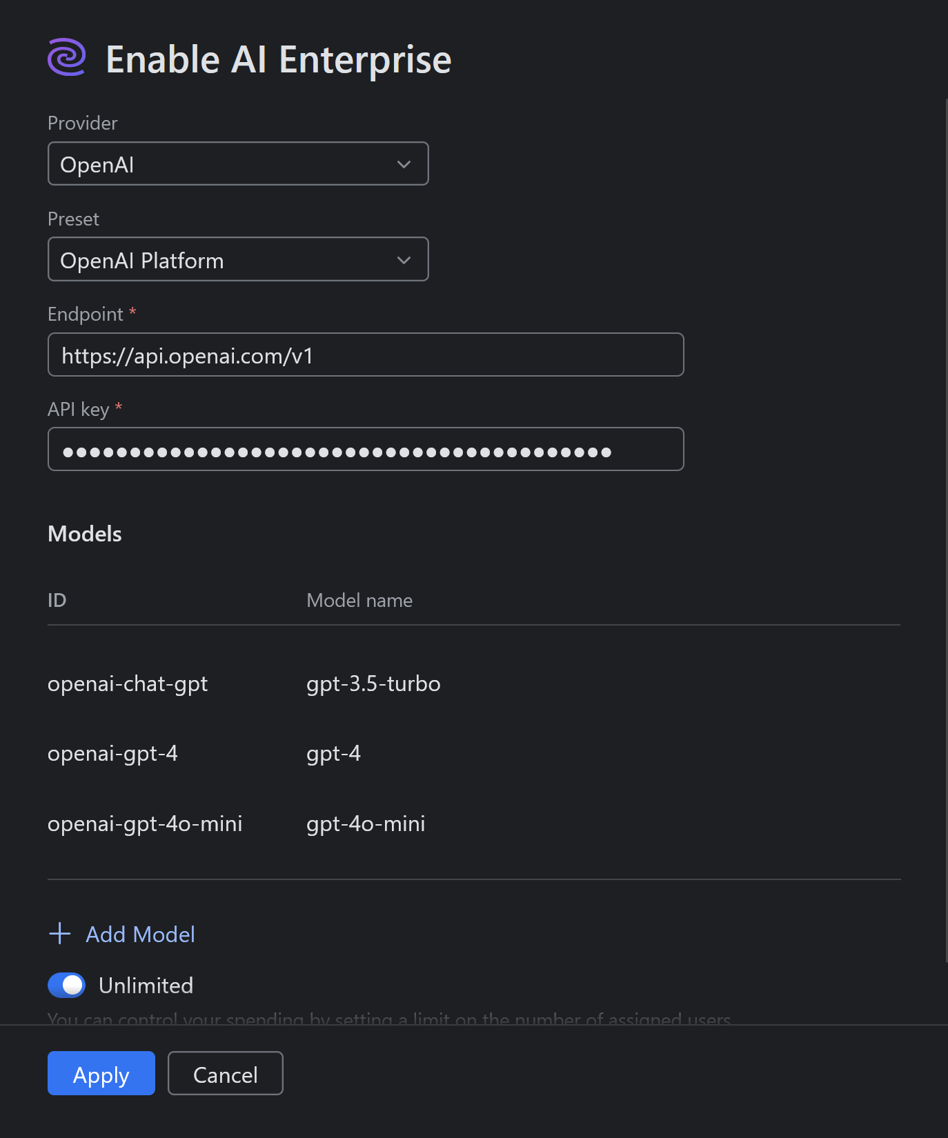 Manage AI Enterprise | IDE Services Documentation