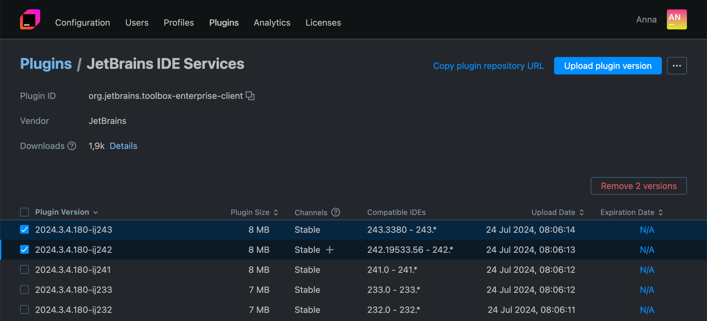 Private plugin repository | IDE Services Documentation