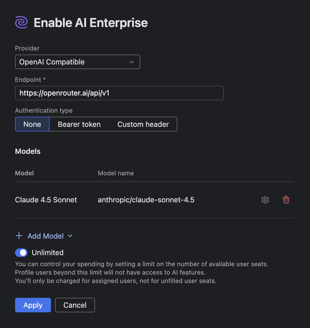 Manage AI Enterprise | IDE Services Documentation