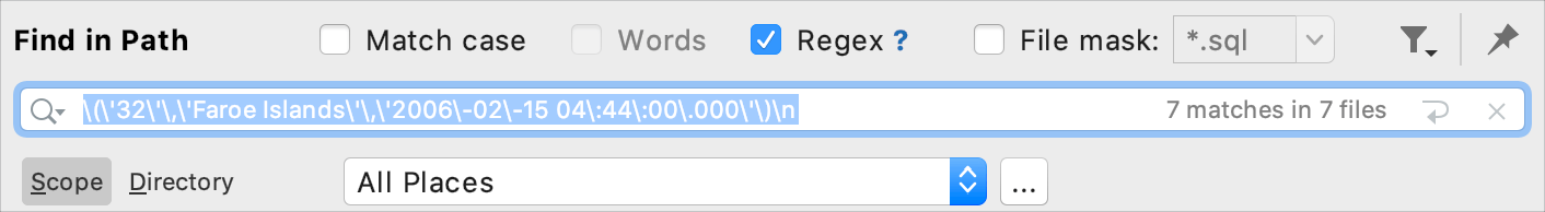 Tutorial Find And Replace Text Using Regular Expressions Help DataGrip