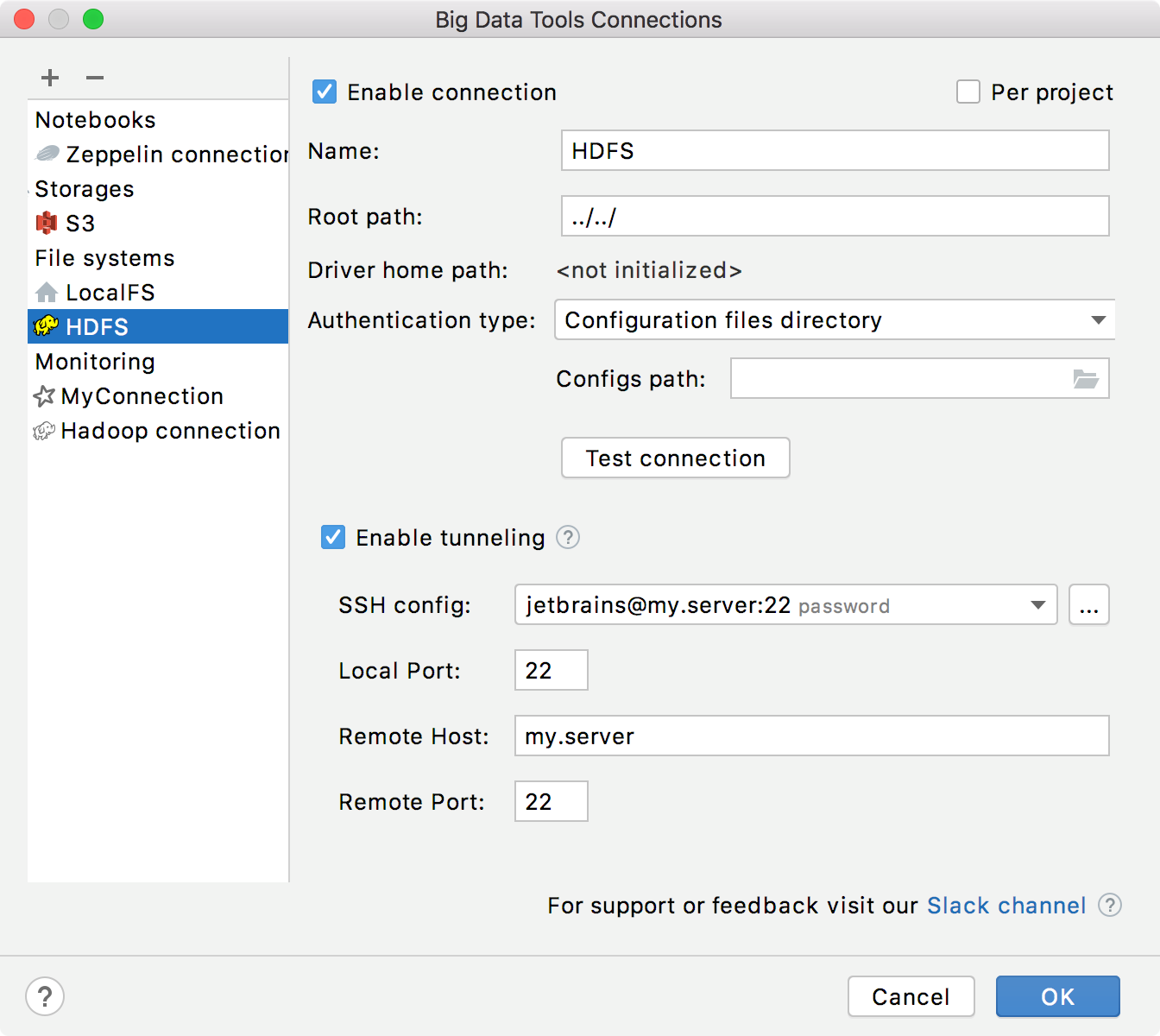 Configure Big Data Tools Environment Help Intellij Idea