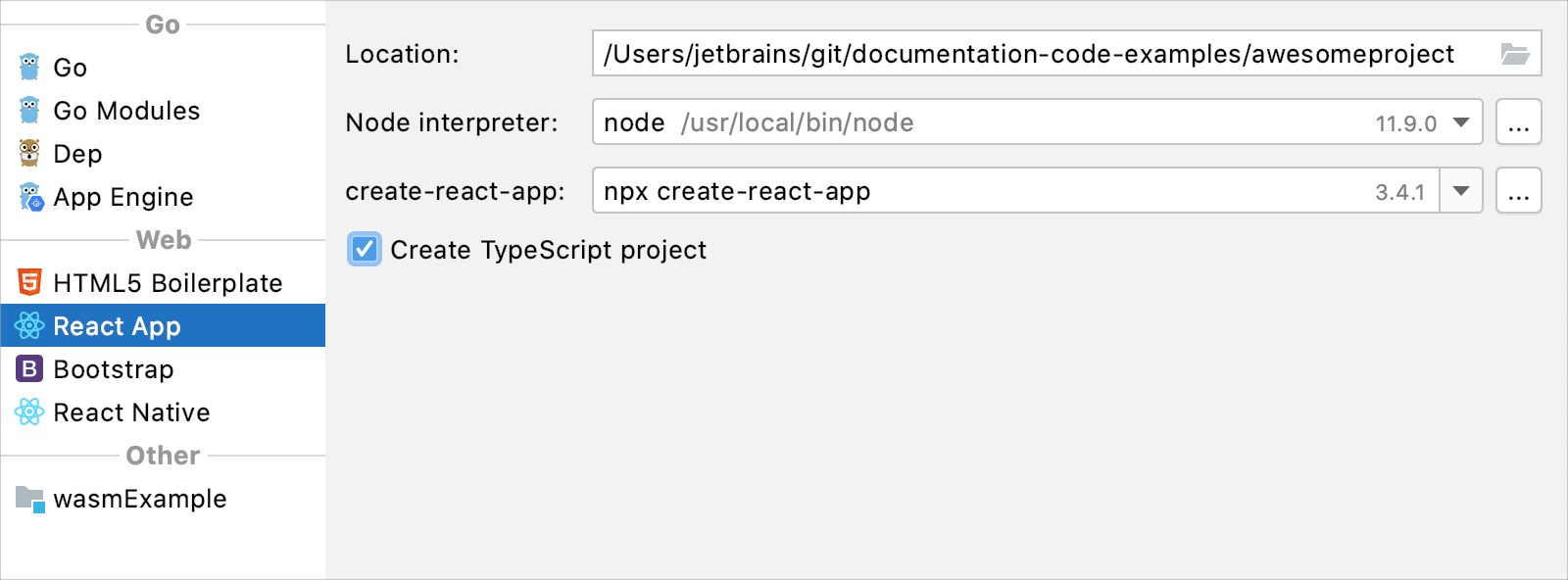 React App Help Goland