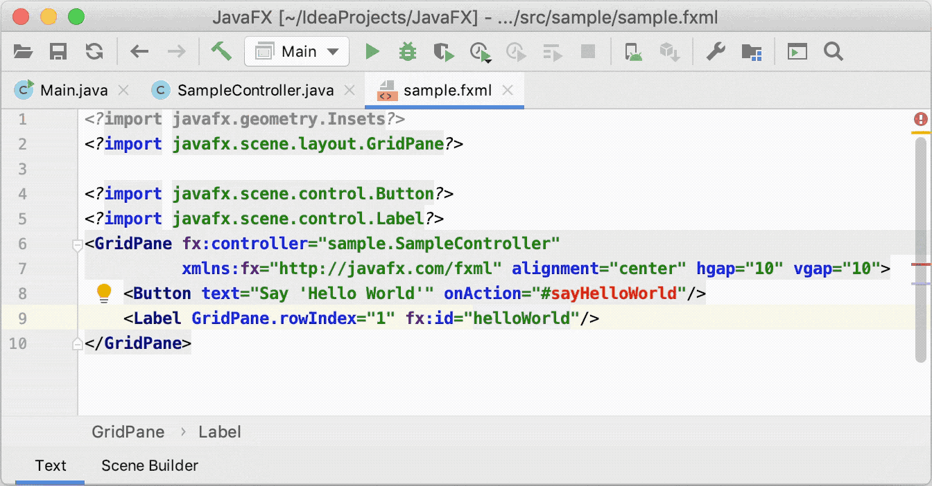 Develop a basic JavaFX application | IntelliJ IDEA