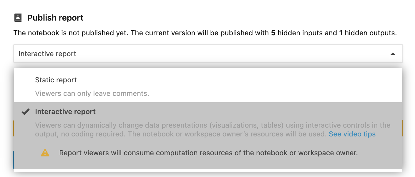 Interactive reports | Datalore