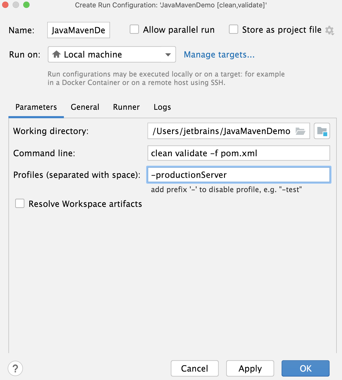 Maven Goals IntelliJ IDEA