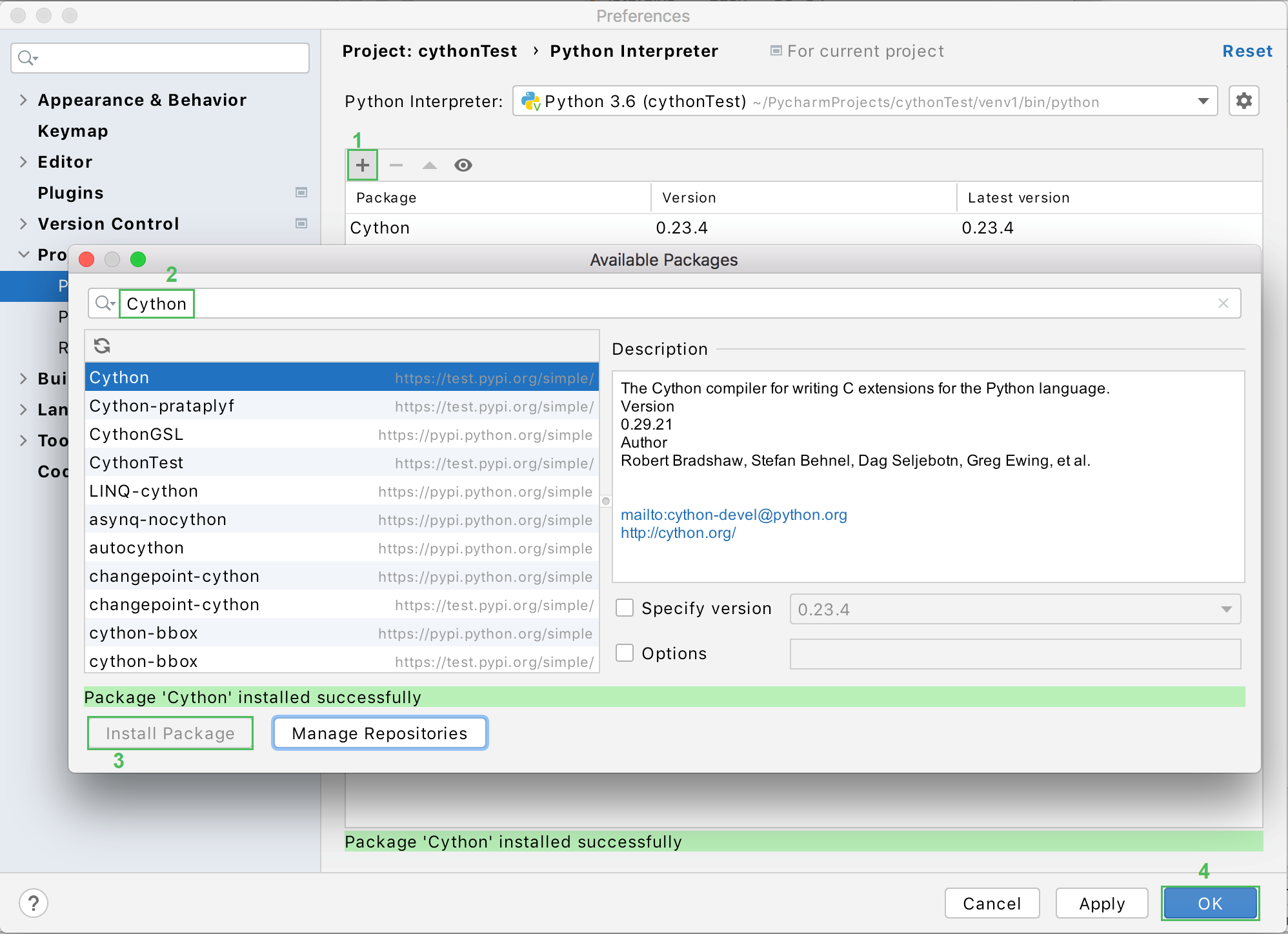 Cython Support PyCharm