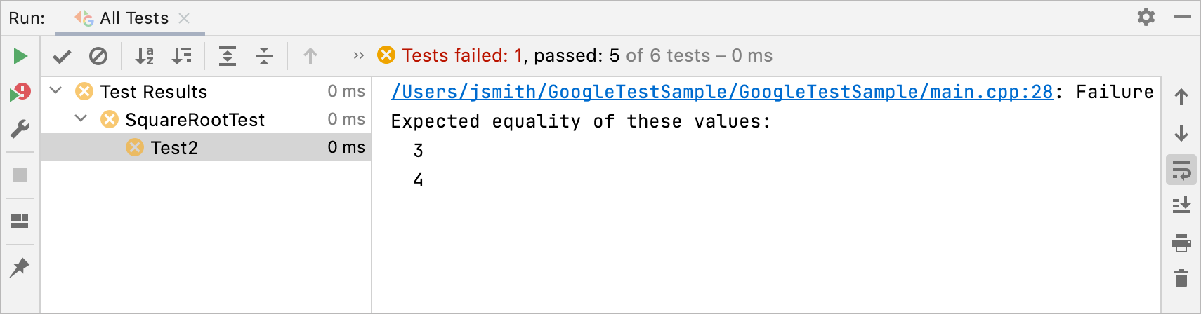 Google Test | AppCode