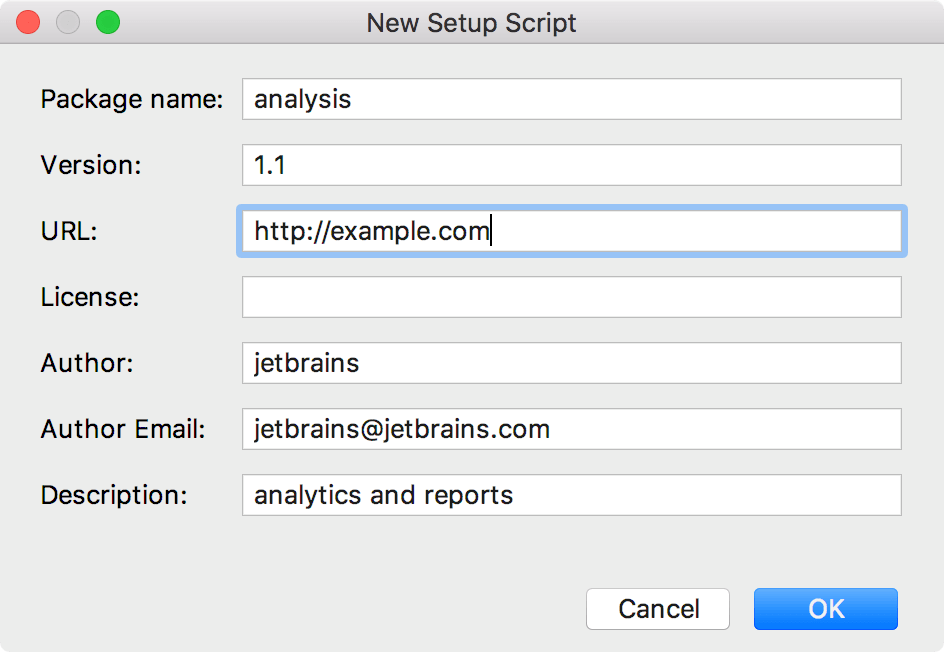 Create And Run Setup py PyCharm