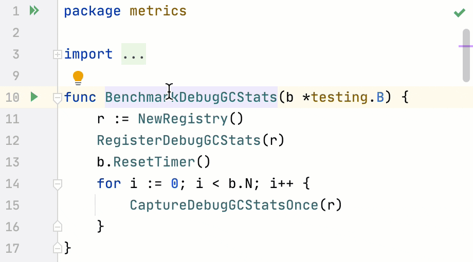 Multiple cursors and selection ranges | GoLand