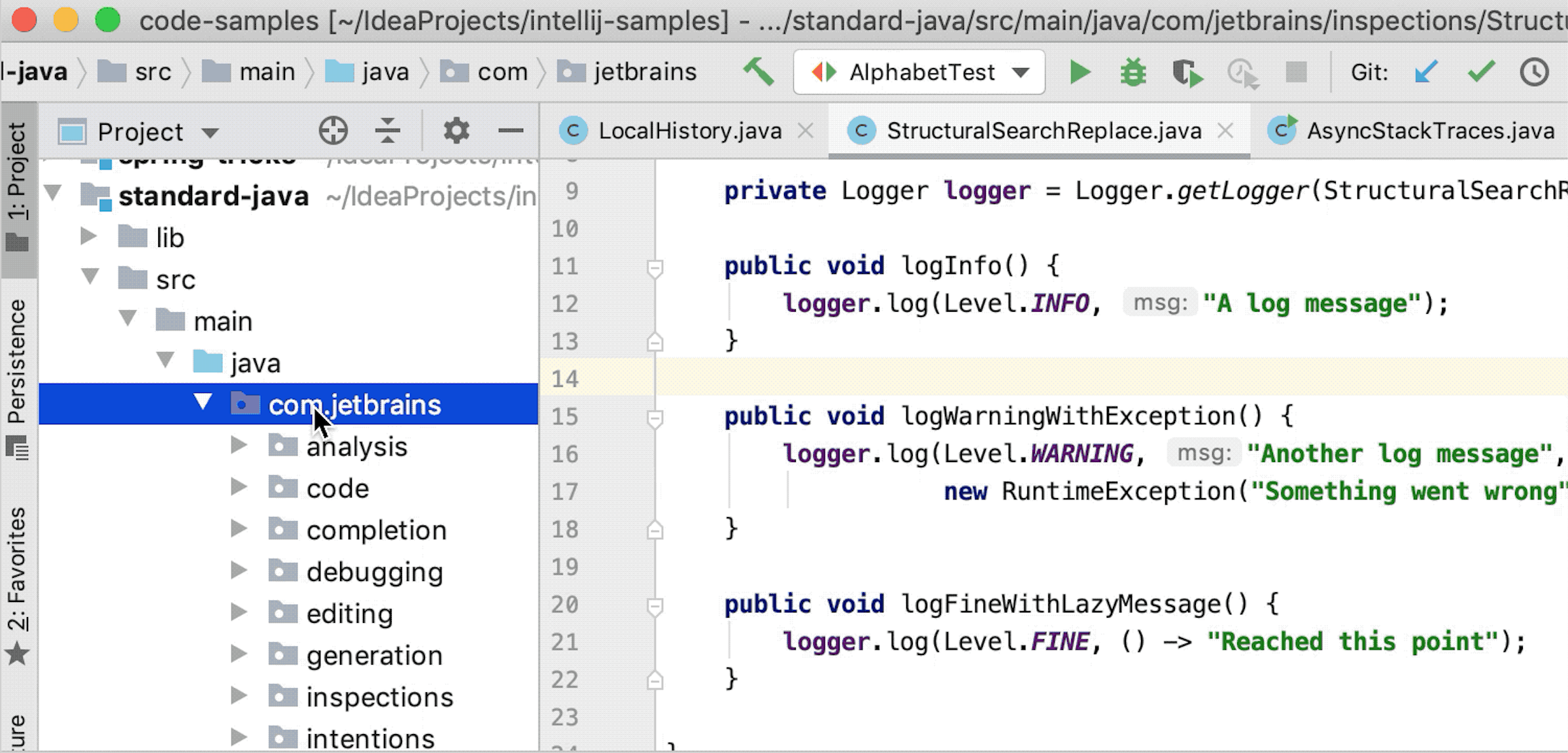 Local History IntelliJ IDEA