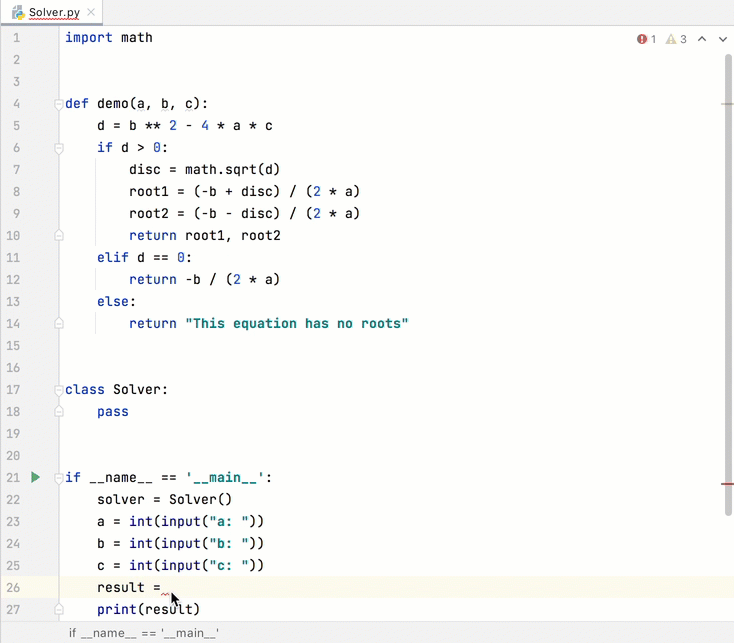 Code completion | PyCharm