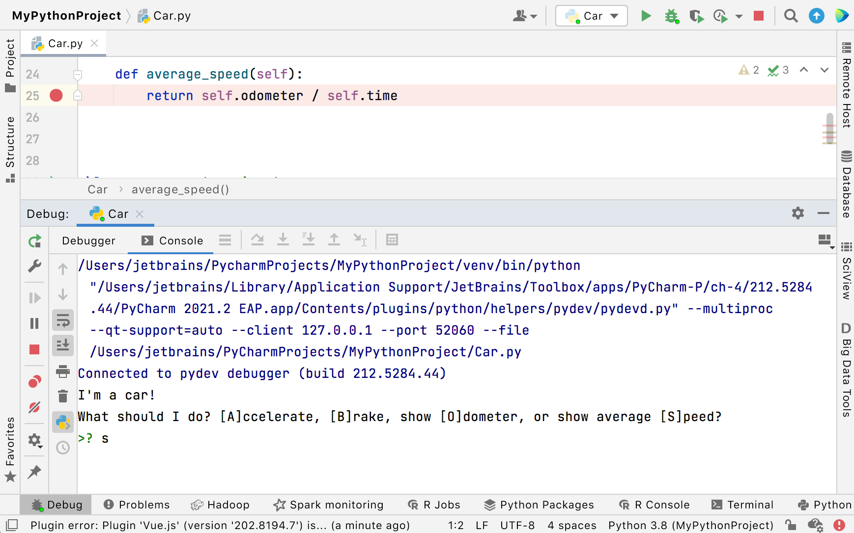 Pycharm Debugger Tricksaceto