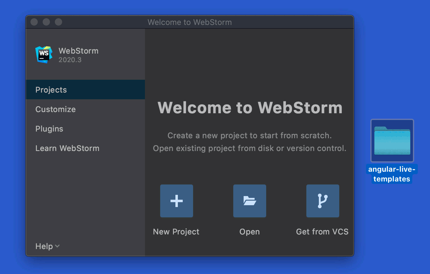Creating projects | WebStorm