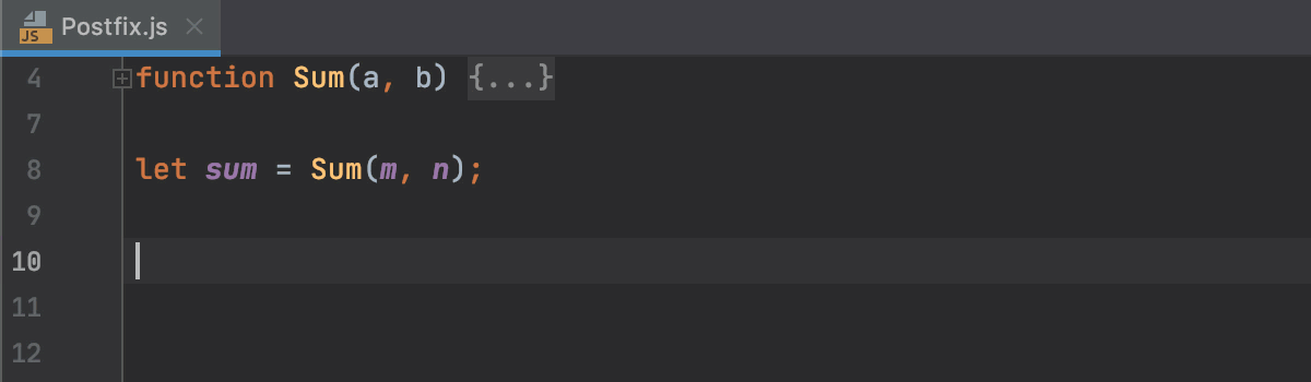 Javascript Postfix Templates Webstorm