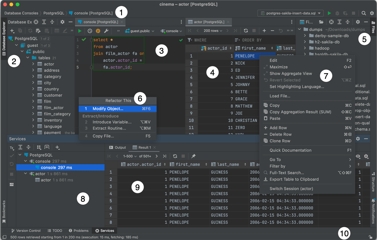 User interface | DataGrip