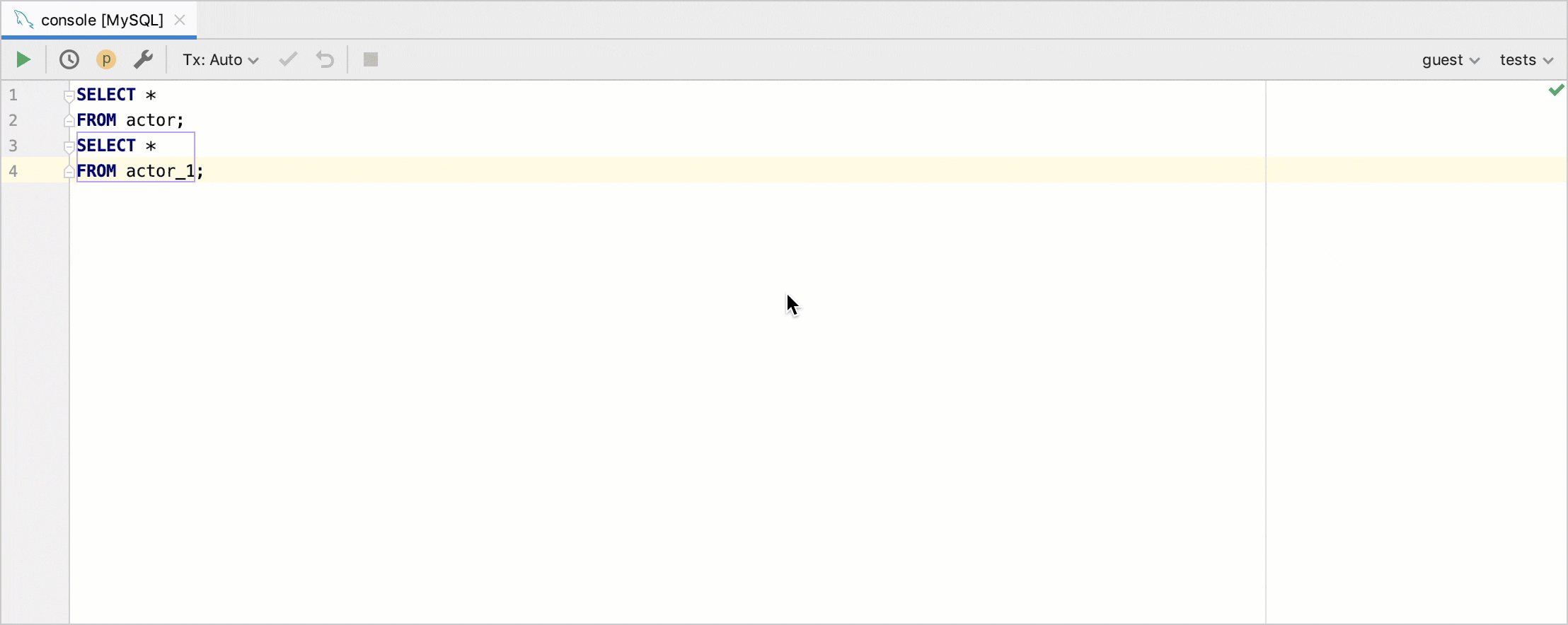 Query results | DataGrip