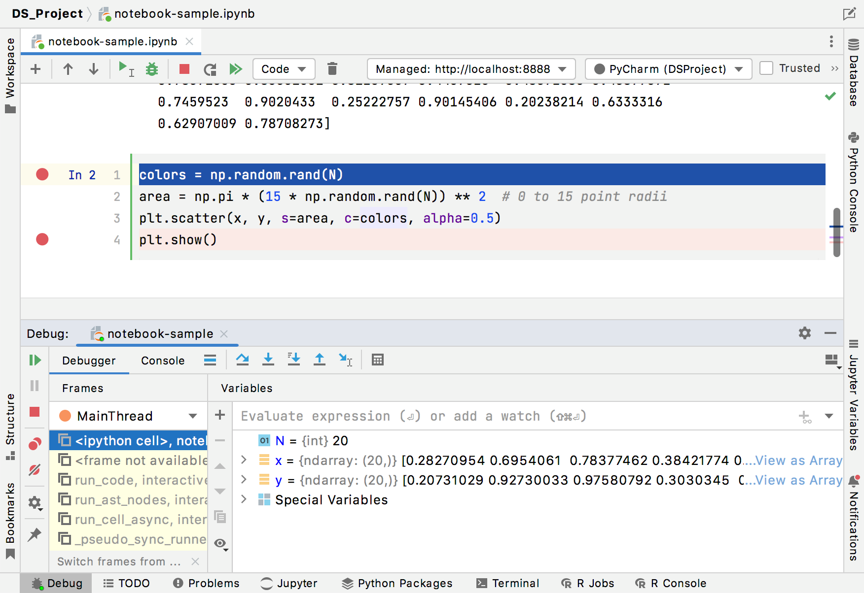 Run And Debug Jupyter Notebook Code Cells DataSpell