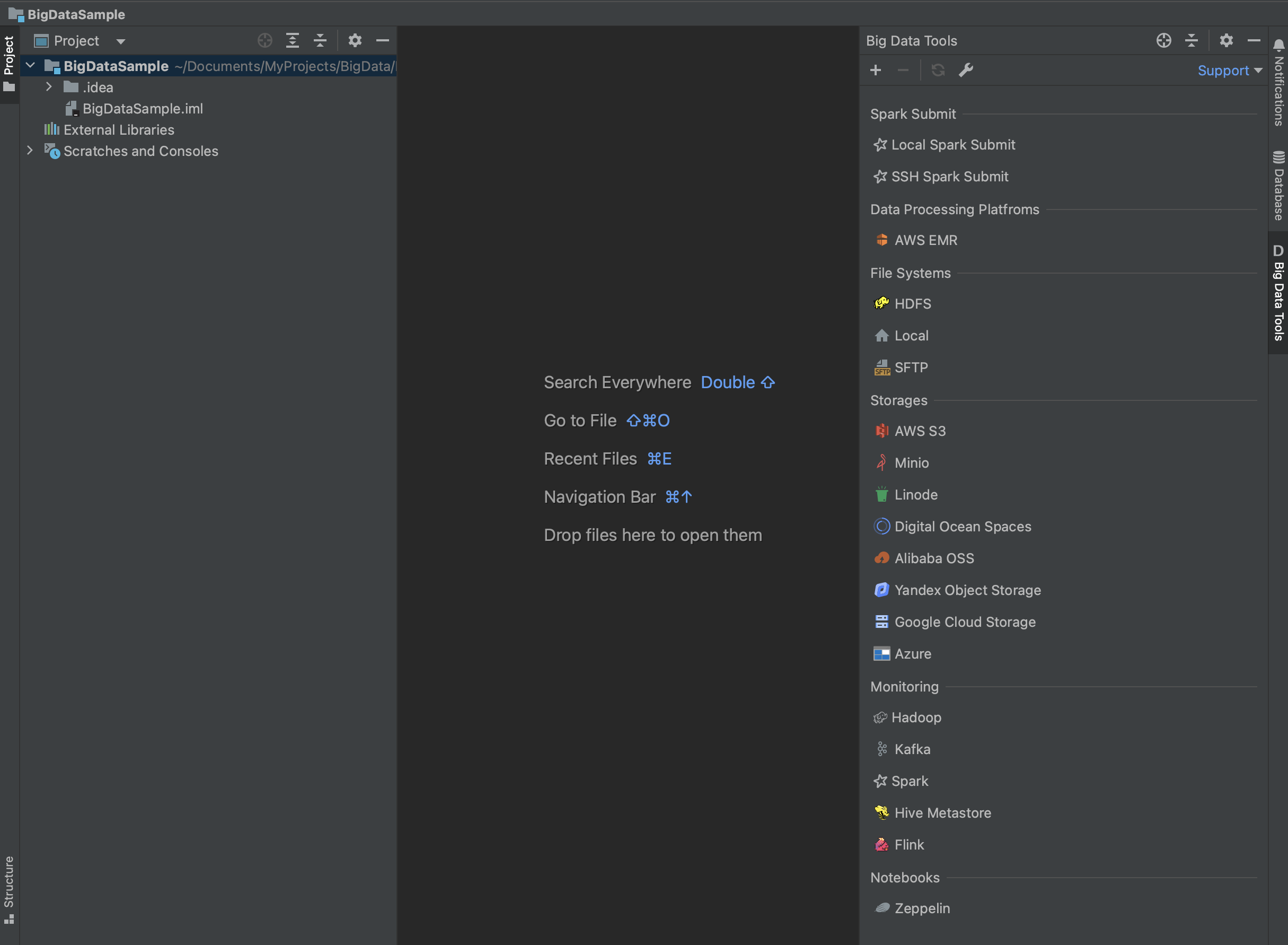 Configure Big Data Tools environment | IntelliJ IDEA