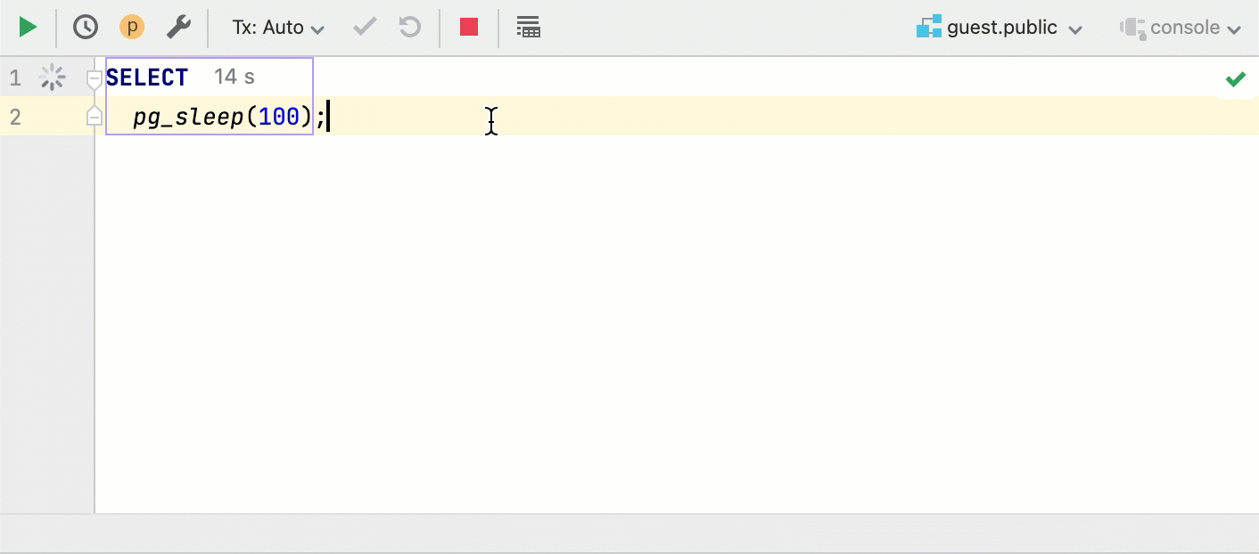 Database code | DataGrip