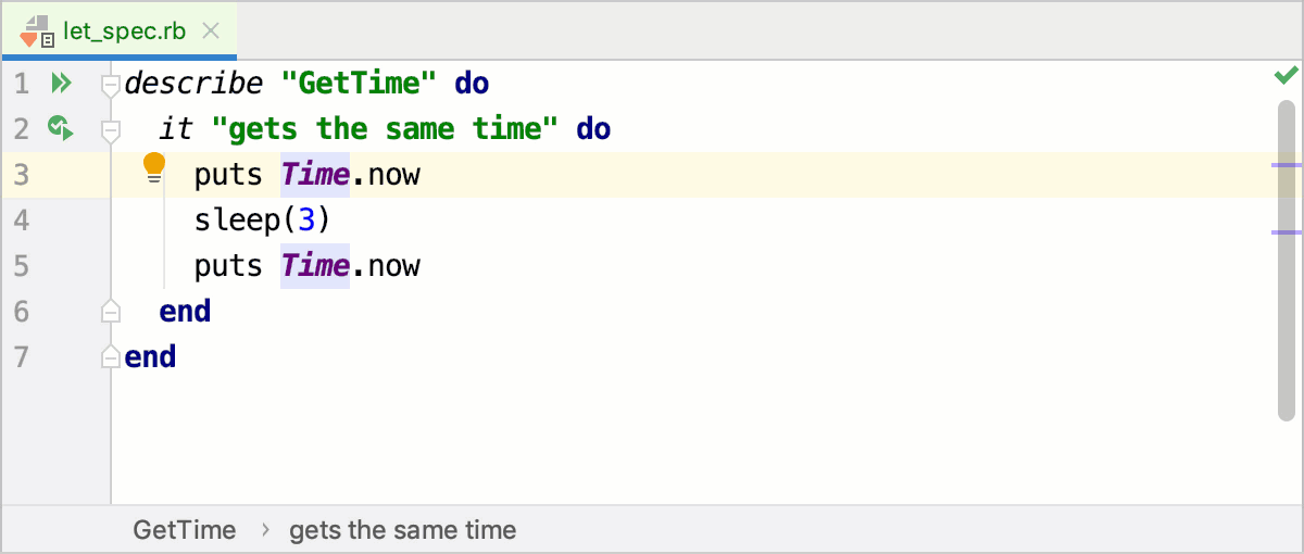 Extract RSpec 'let' | RubyMine