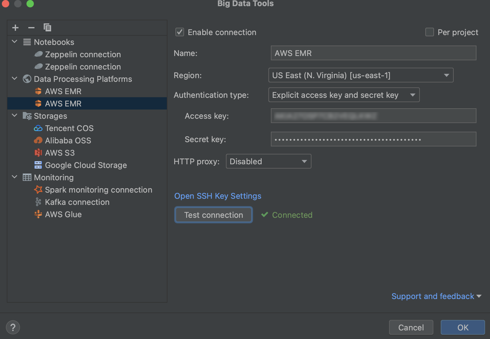 Amazon EMR | PyCharm Documentation