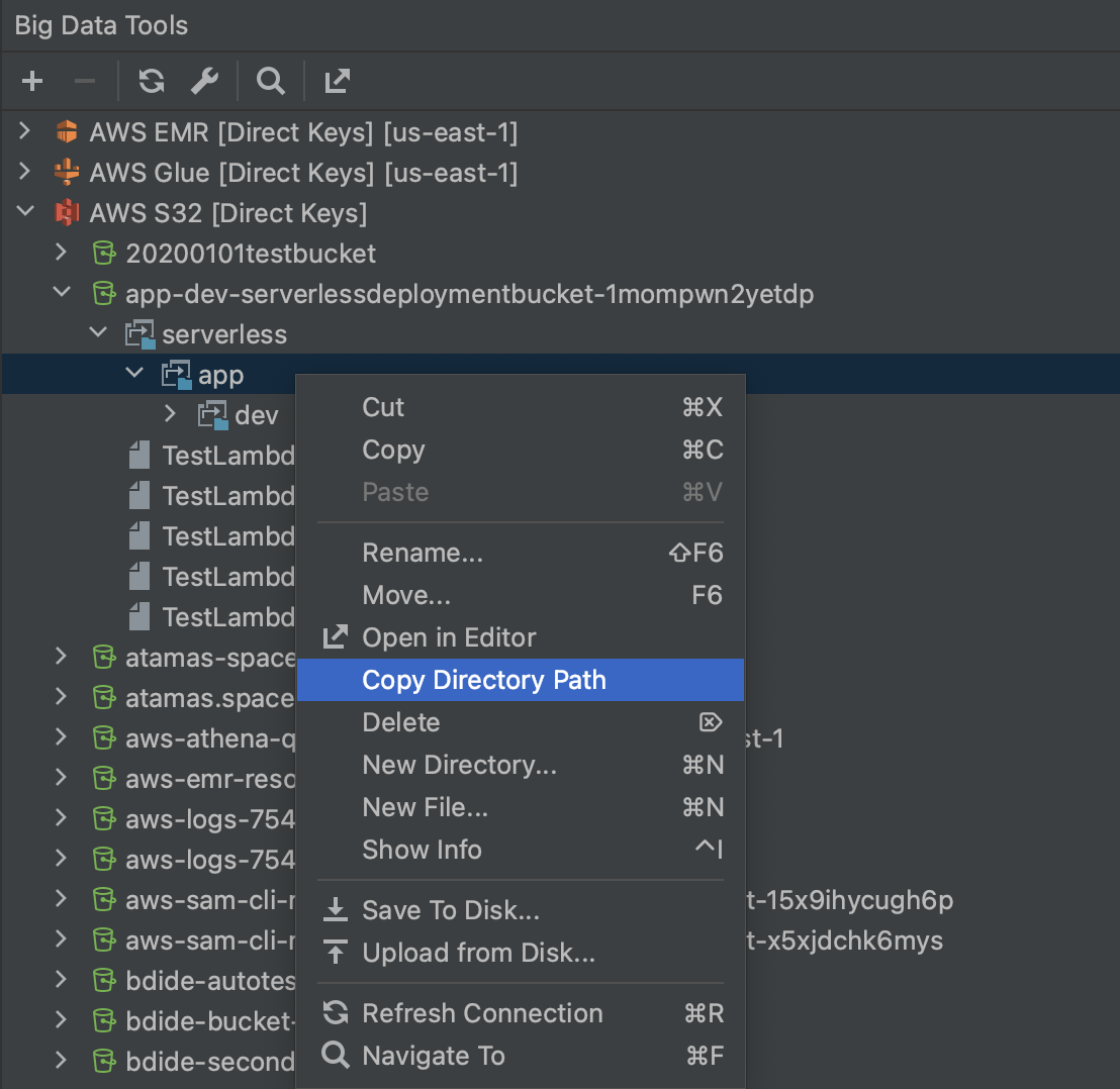 Big Data Tools Datagrip Documentation