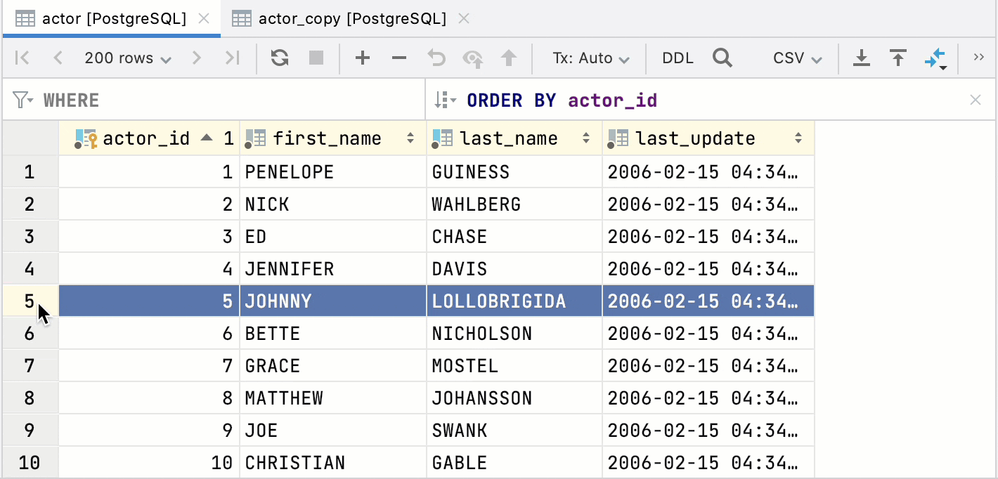 Cells | DataGrip Documentation