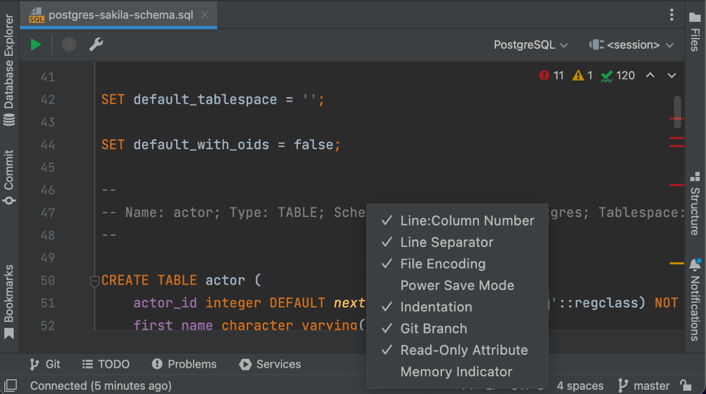 User interface | DataGrip Documentation