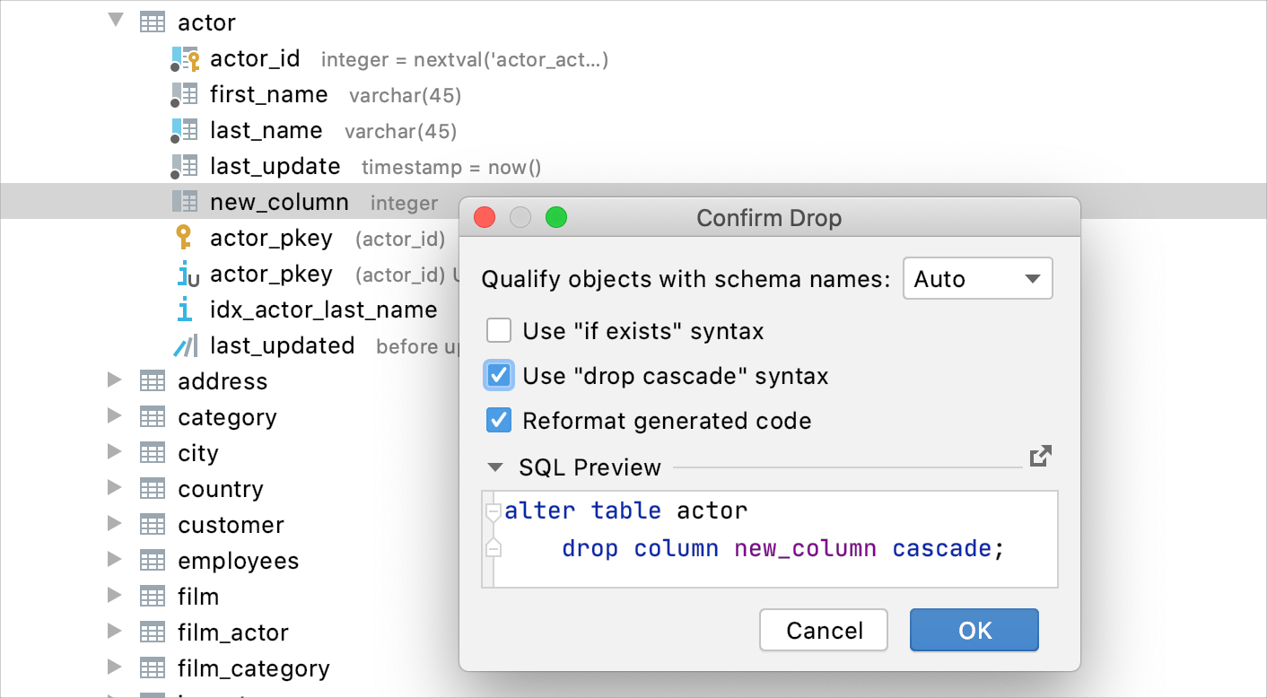 Columns DataGrip Documentation