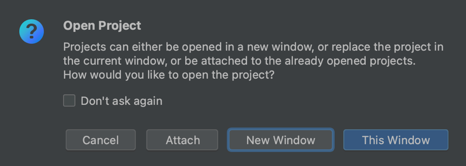 Create, open, move, and close projects | DataGrip Documentation