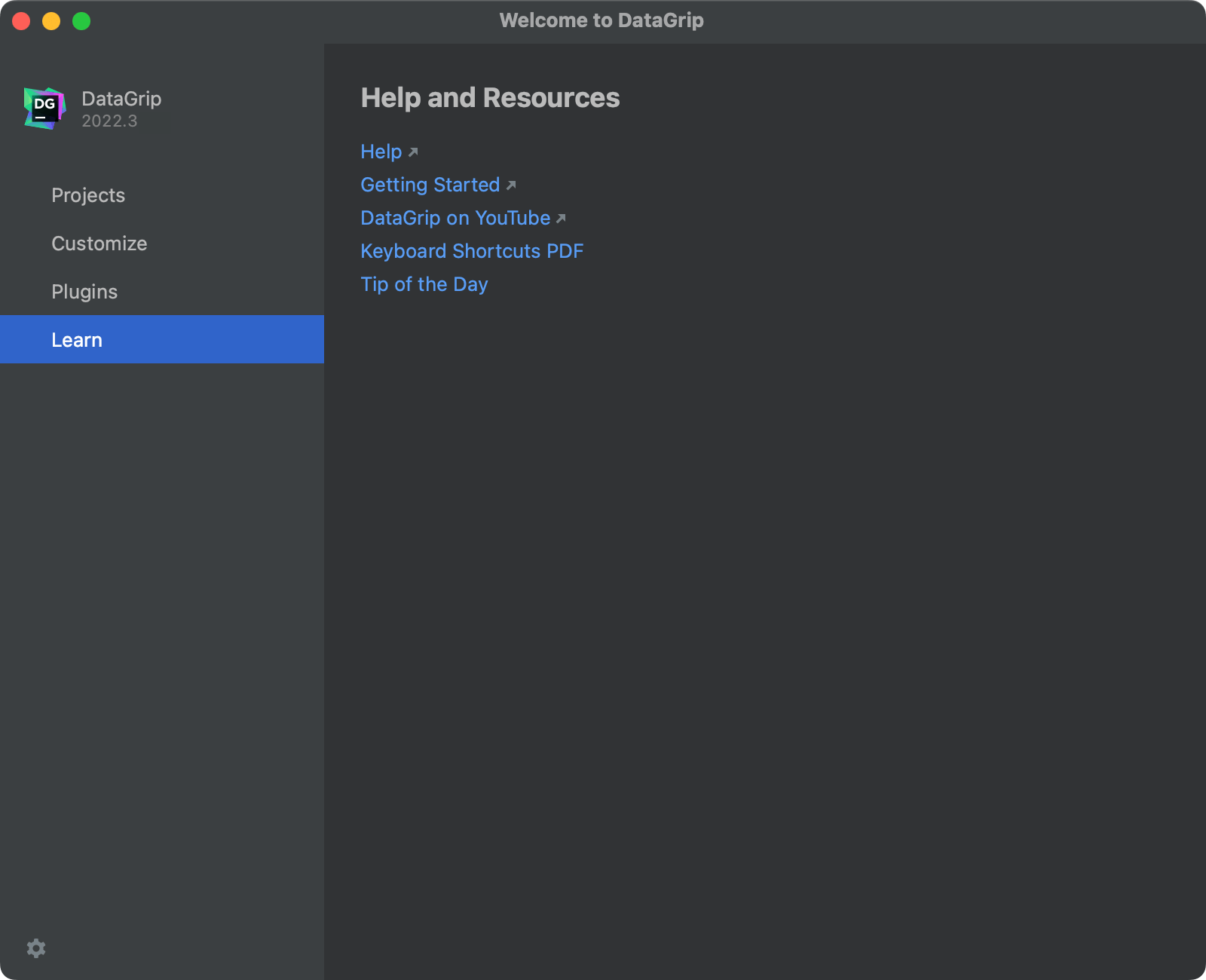 Run DataGrip for the first time | DataGrip Documentation