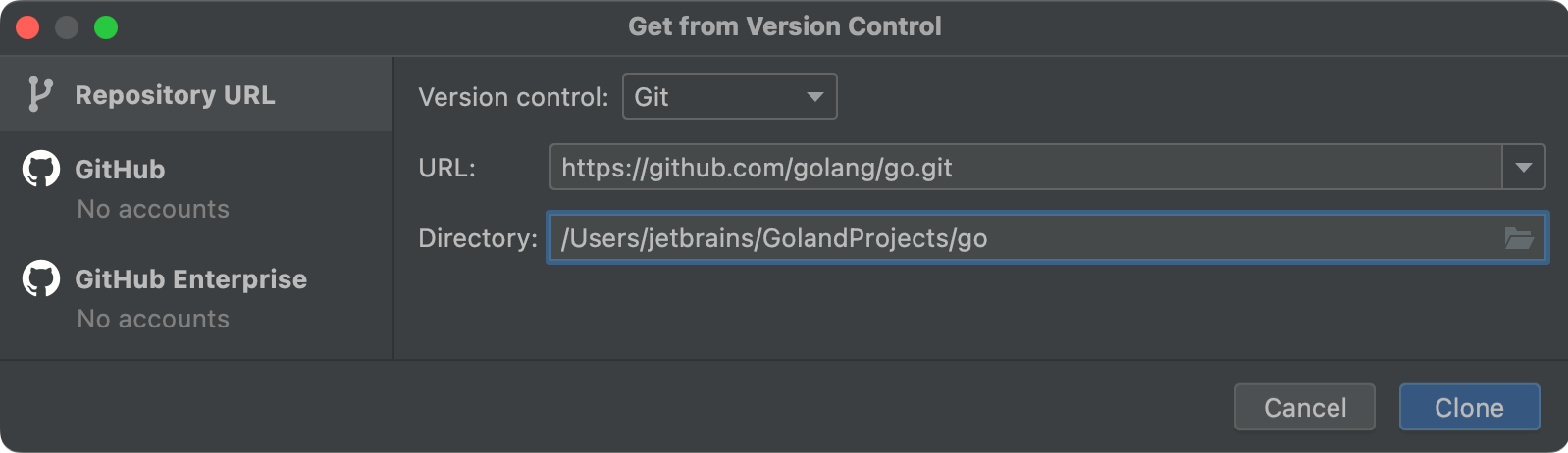 Import and export projects | GoLand Documentation