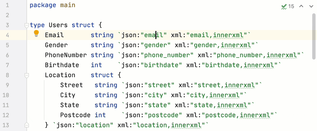 Working with JSON | GoLand Documentation