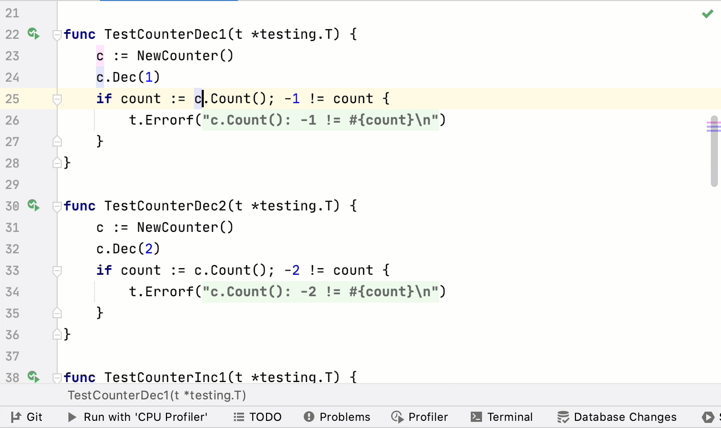 Profiling for tests | GoLand Documentation