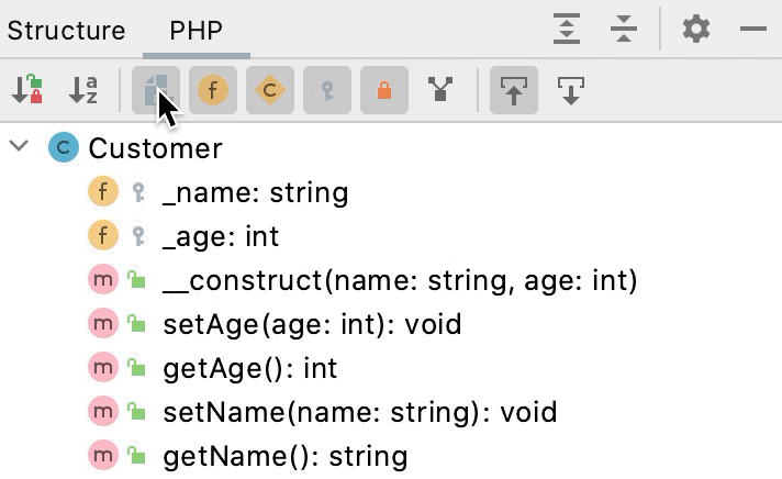 Icon reference | PhpStorm Documentation