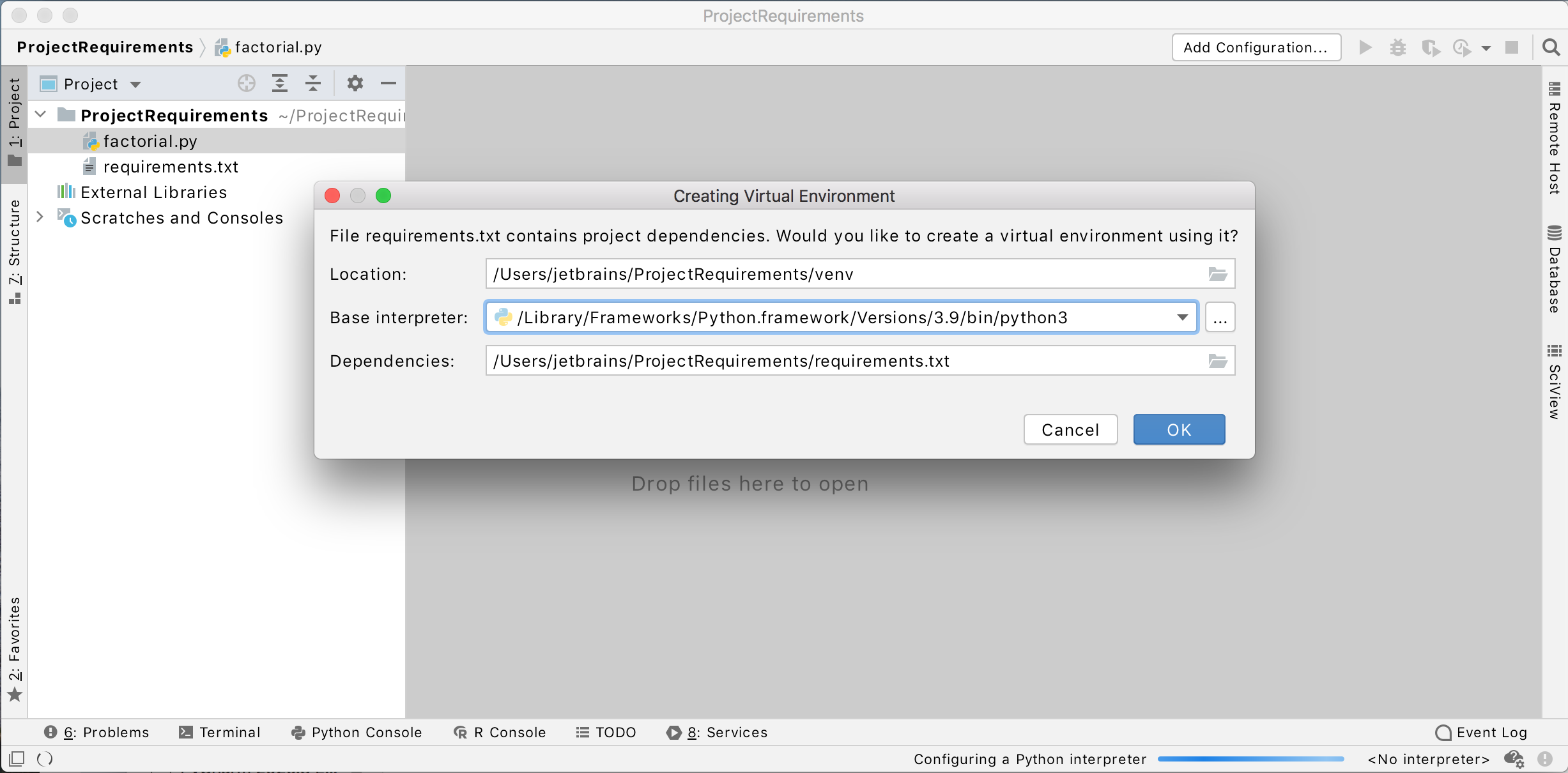 Configure a virtual environment | PyCharm Documentation