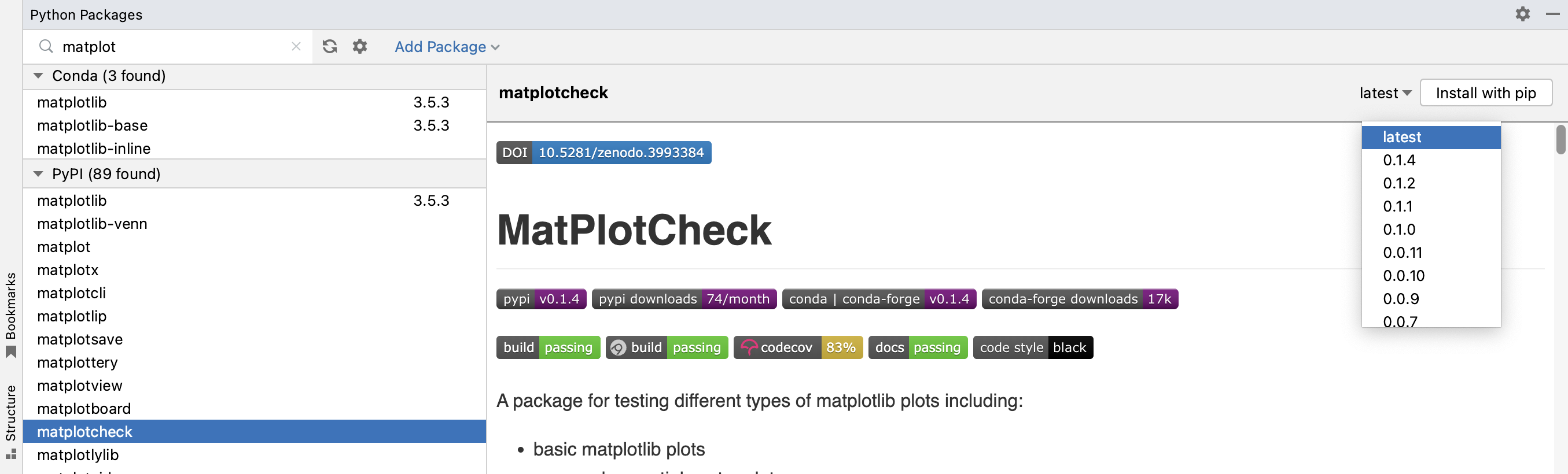 Install, uninstall, and upgrade packages | PyCharm Documentation