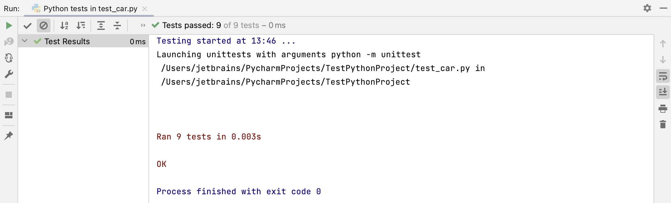 Step 3. Test your first Python application | PyCharm Documentation