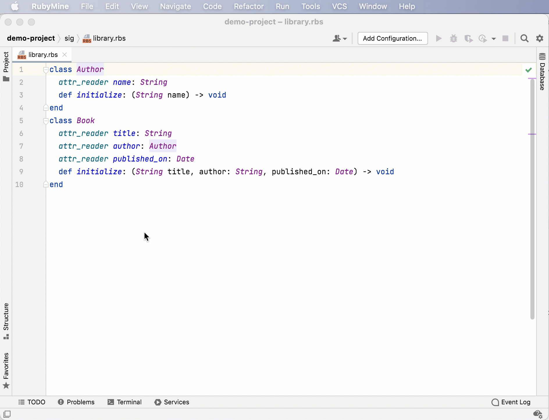RBS | RubyMine Documentation