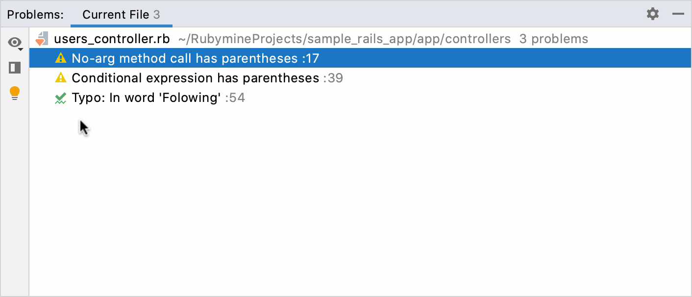 Run inspections | RubyMine Documentation