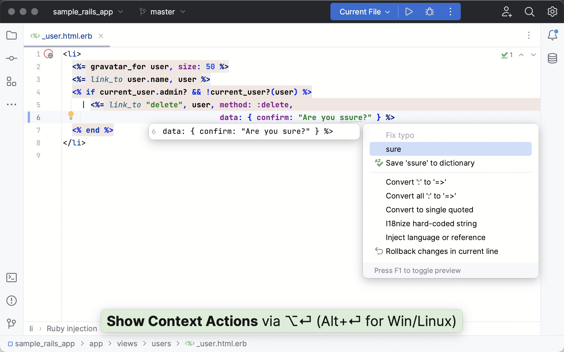 Spellchecking | RubyMine Documentation